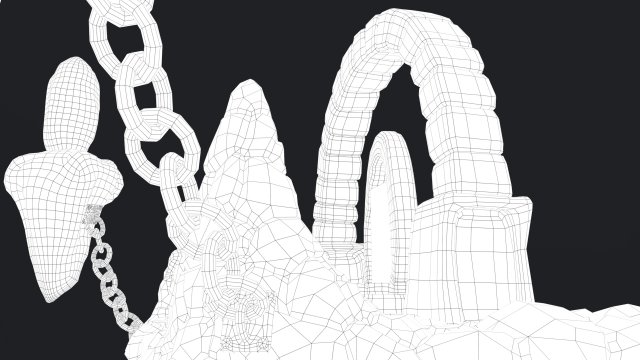 stylized altar 3D Model in Fantasy 3DExport