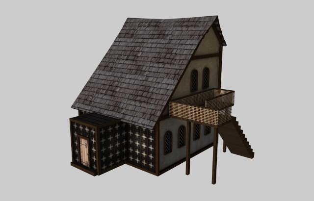 medieval low poly game pack buildings 3D Model in Fantasy 3DExport