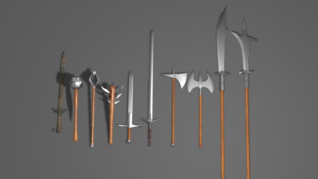 melee 10 models for games 3D Model in Melee 3DExport