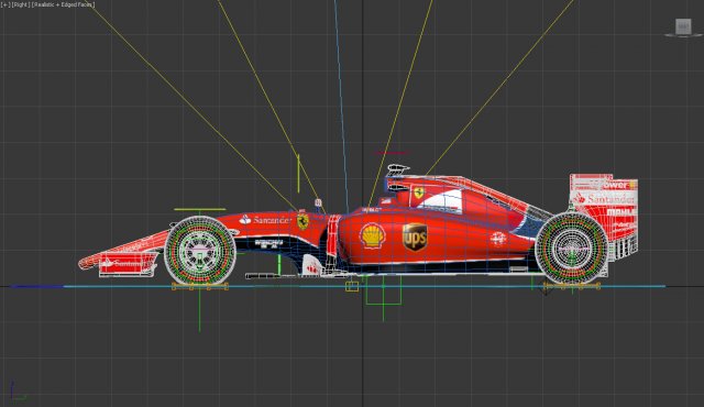 formula 1 car rigged 3D Model in Racing 3DExport