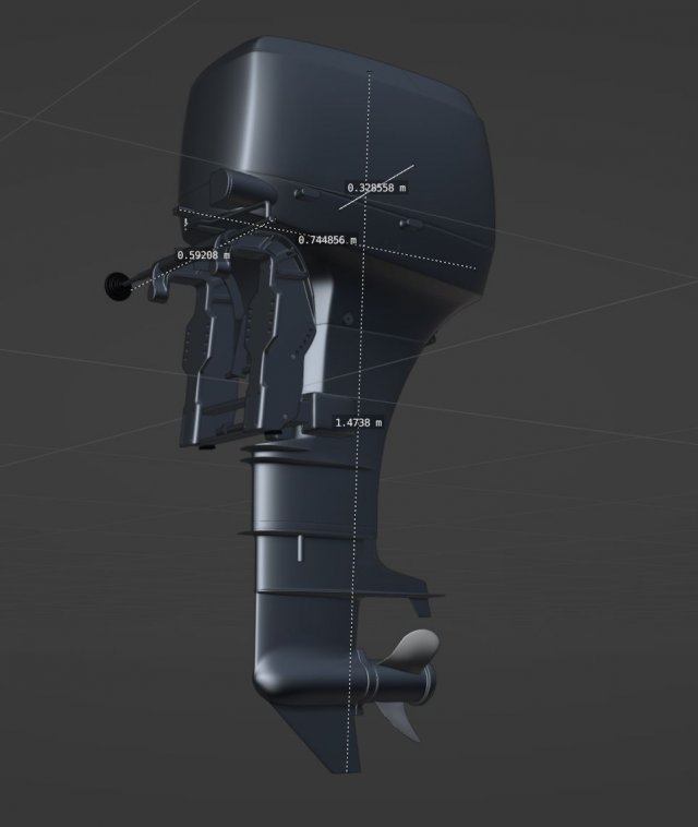 Outboard boat motor 3D Model in Boats 3DExport