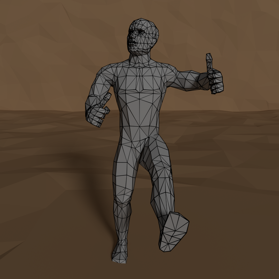Low Poly Male Base Mesh Rigged 3D Model in Man 3DExport