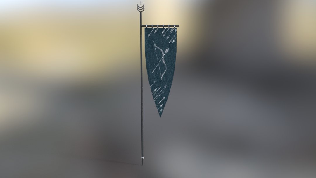 archery banner 3D Models in Construction 3DExport