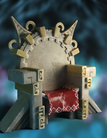 Throne Aztec 3D Model in Other 3DExport