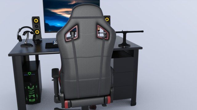 Pc gamer complet 3D Model in Computer 3DExport