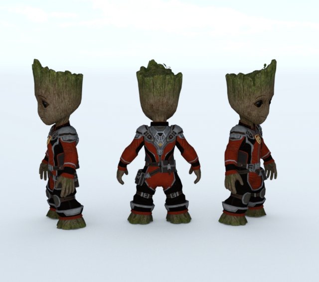Boy groot 3D Model in Fantasy 3DExport