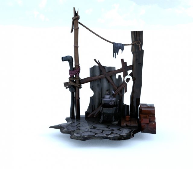 Random Scene 3D Model in Environment 3DExport