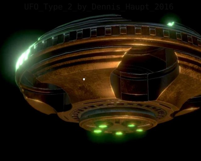 ufo type 2 animated and game ready 3D Model in Fantasy Spacecraft 3DExport