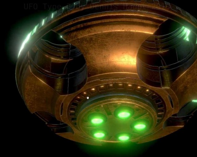ufo type 2 animated and game ready 3D Model in Fantasy Spacecraft 3DExport