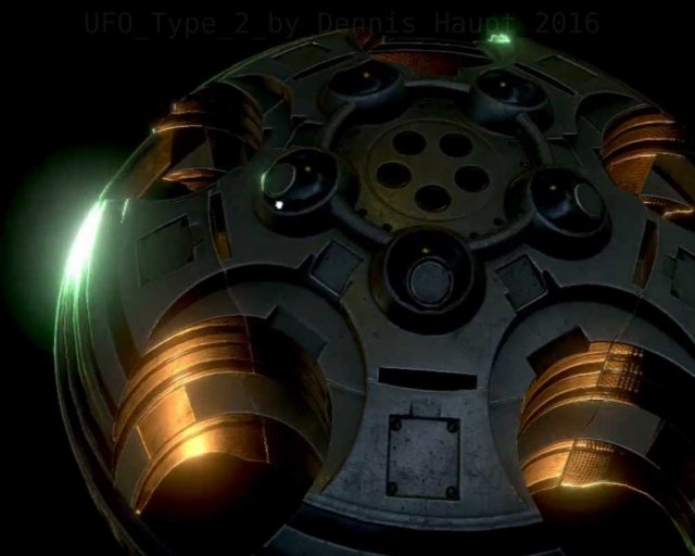ufo type 2 animated and game ready 3D Model in Fantasy Spacecraft 3DExport