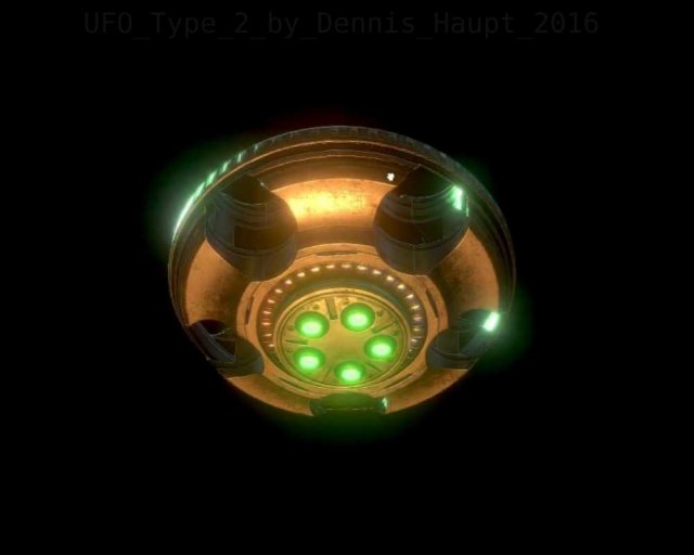 ufo type 2 animated and game ready 3D Model in Fantasy Spacecraft 3DExport