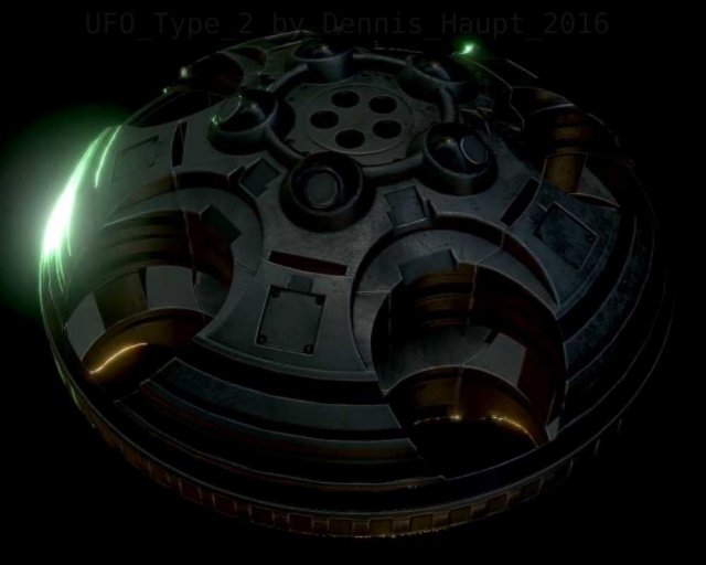 ufo type 2 animated and game ready 3D Model in Fantasy Spacecraft 3DExport