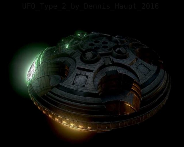 ufo type 2 animated and game ready 3D Model in Fantasy Spacecraft 3DExport