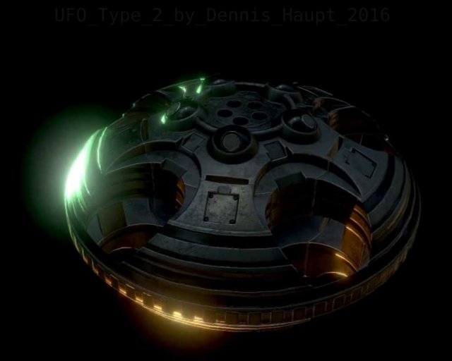 ufo type 2 animated and game ready 3D Model in Fantasy Spacecraft 3DExport