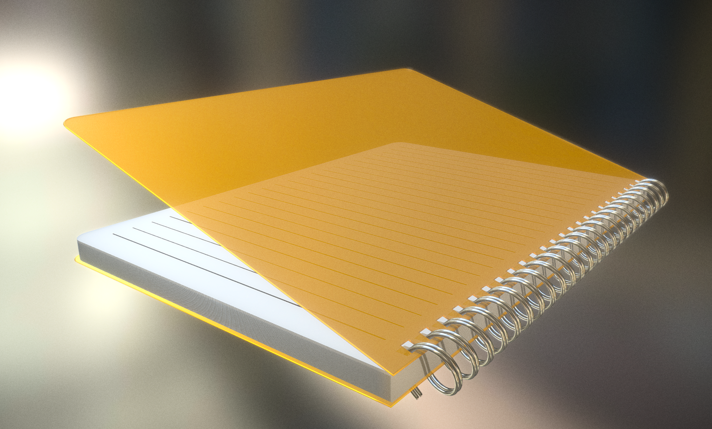 Notepad lined and animated 3D Model in Office 3DExport
