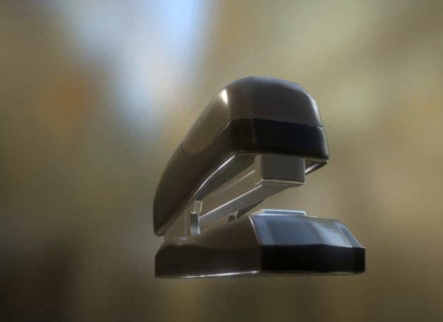 stapler rigged and animated plastic version 3D Model in Office 3DExport