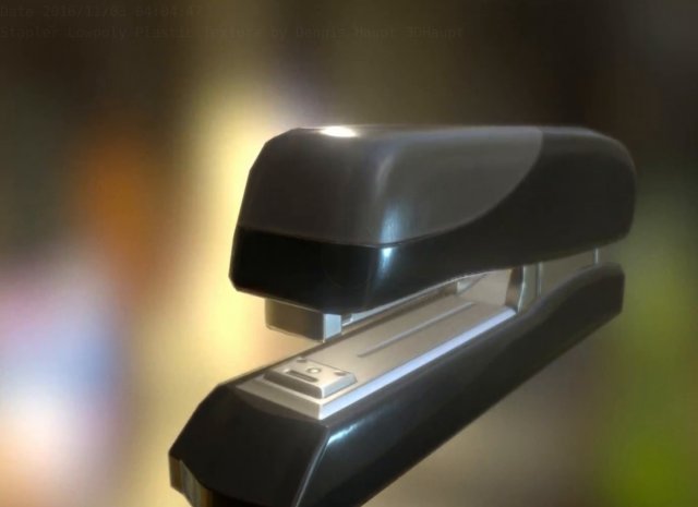 stapler rigged and animated plastic version 3D Model in Office 3DExport