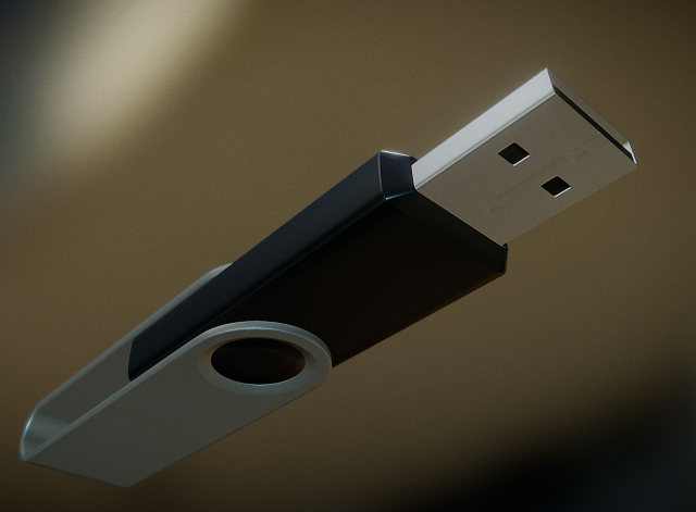 usb stick high poly version 3D Model in Parts 3DExport