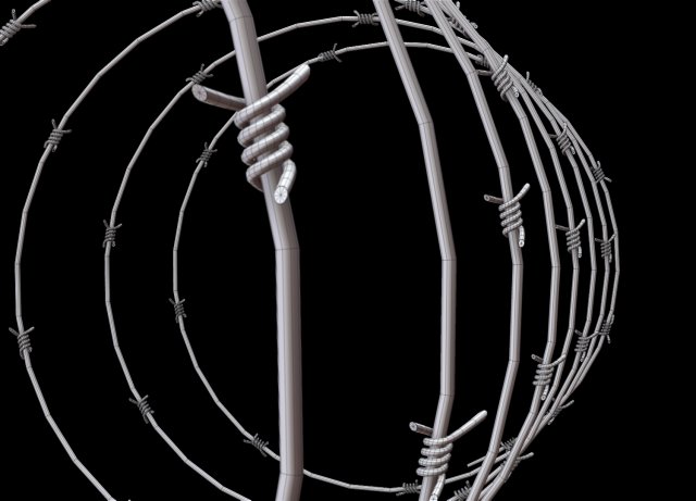 Barbed Wire 3D Model in Tools 3DExport