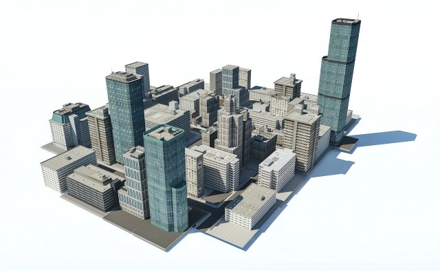 urban city 3D Model in Cityscapes 3DExport