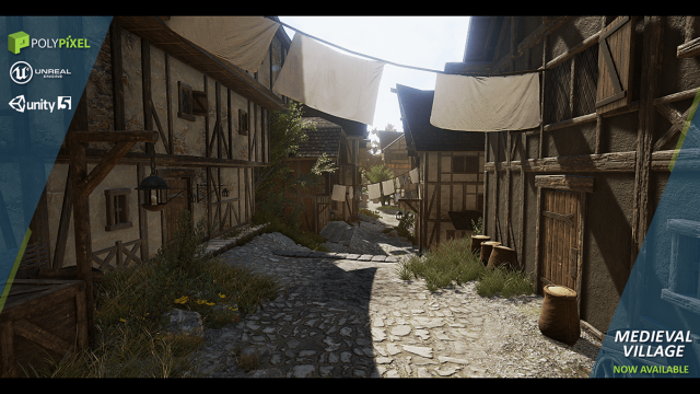 medieval village 3D Model in Çevre 3DExport