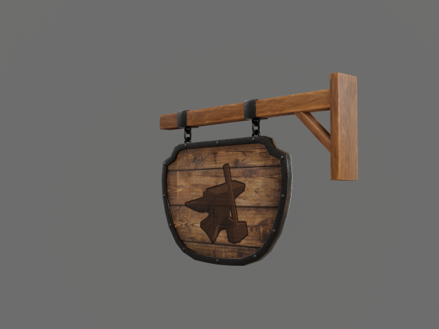 medival sign set 3D Model in Decoration 3DExport