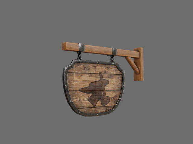 medival sign set 3D Model in Decoration 3DExport