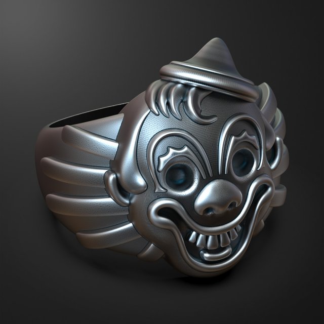 Ring Clown 3D print model 3D Print Model in Rings 3DExport