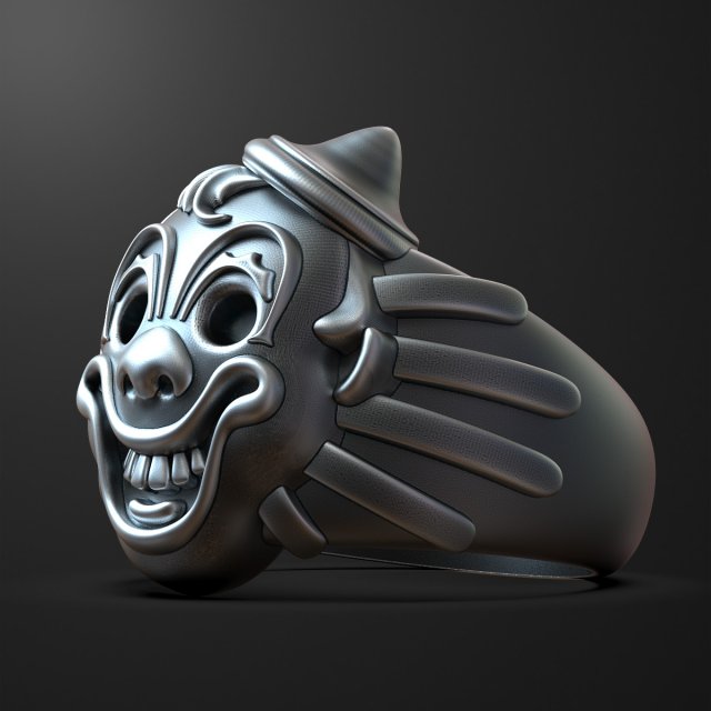Ring Clown 3D print model 3D Print Model in Rings 3DExport
