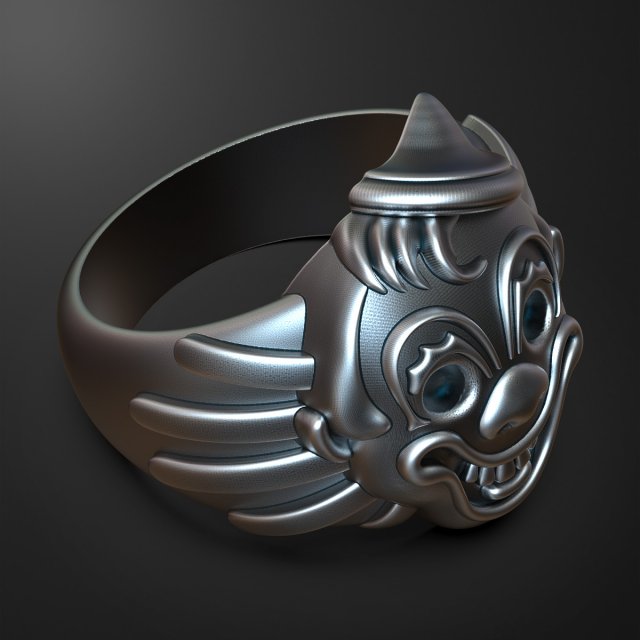 Ring Clown 3D print model 3D Print Model in Rings 3DExport