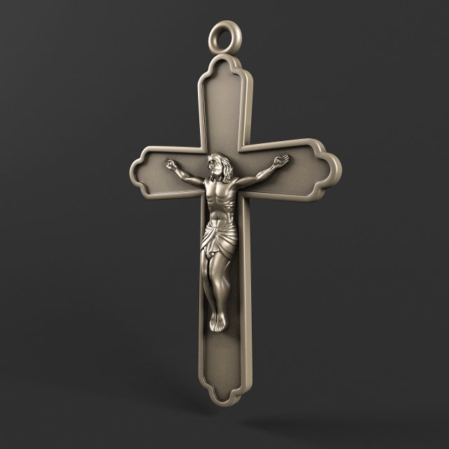 Jesus on the cross 3D print model 3D Print Model in Pendants 3DExport