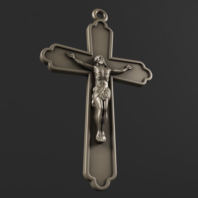 Jesus on the cross 3D print model 3D Print Model in Pendants 3DExport