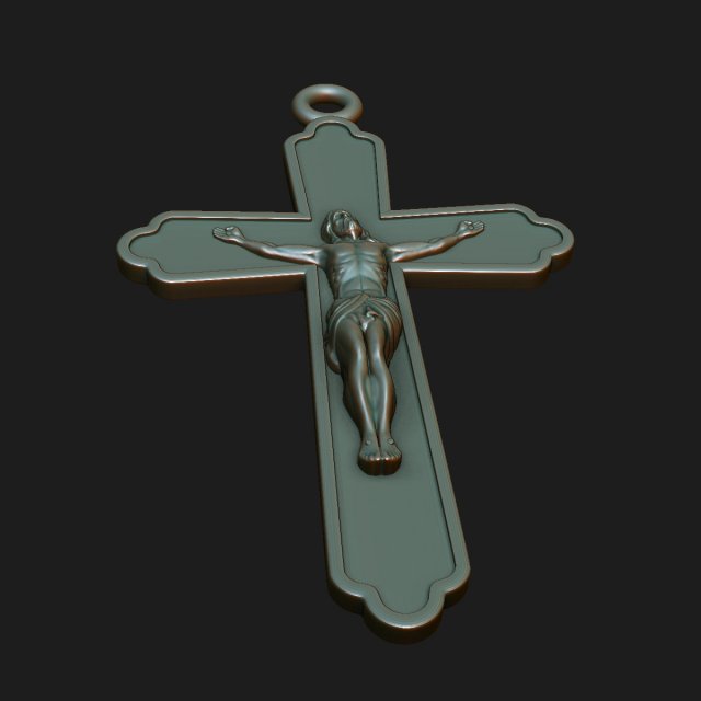 Jesus on the cross 3D print model 3D Print Model in Pendants 3DExport