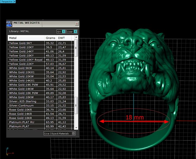 Ring with angry pitbull head 3D print model 3D Print Model in Rings ...