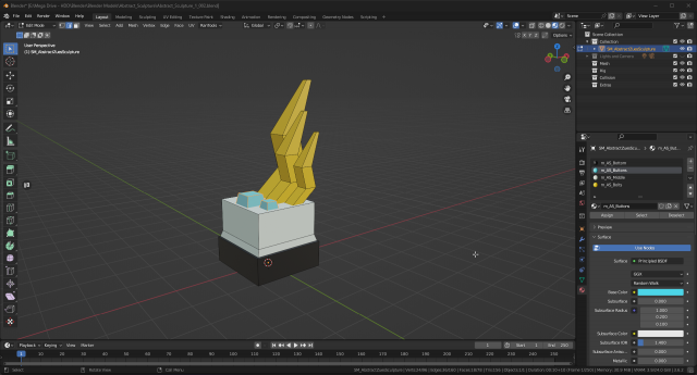 Abstract Zeus Sculpture Free 3D Model in Landmarks 3DExport