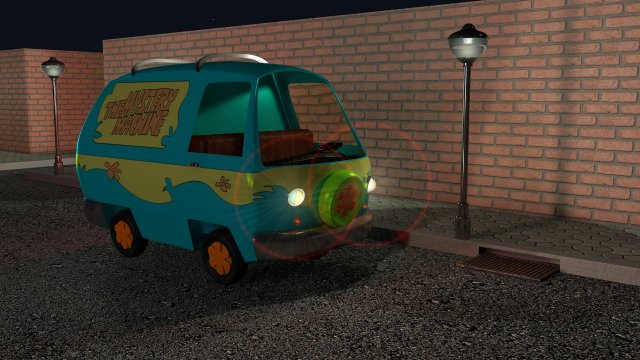 mystery machine 3D Model in Van and Minivan 3DExport