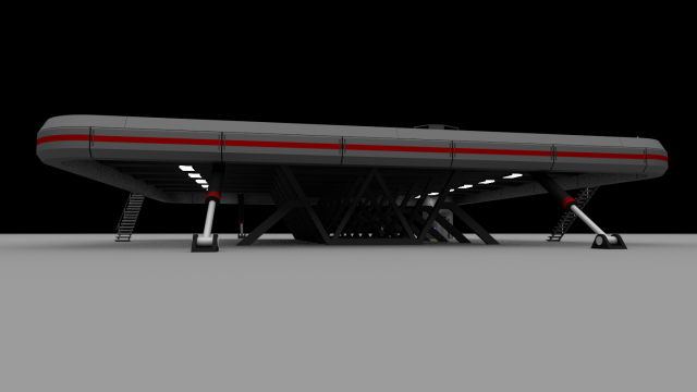 futuristic military landing platform 3D Model in Buildings 3DExport