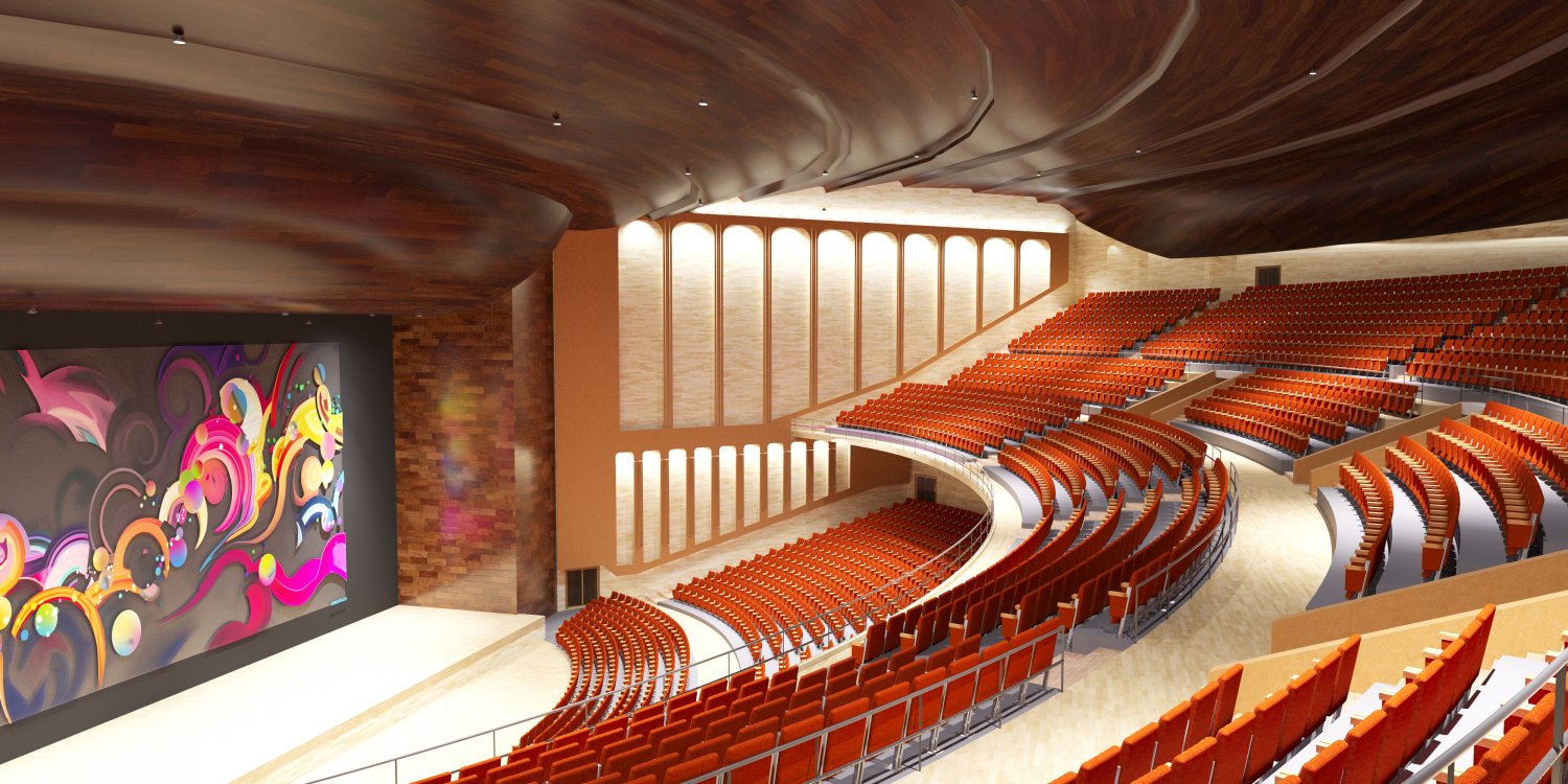 Cinema hall 3D Model in Hall 3DExport