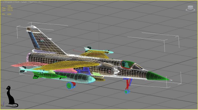 mirage f-1 kuwait scheme 3D Model in Fighter 3DExport