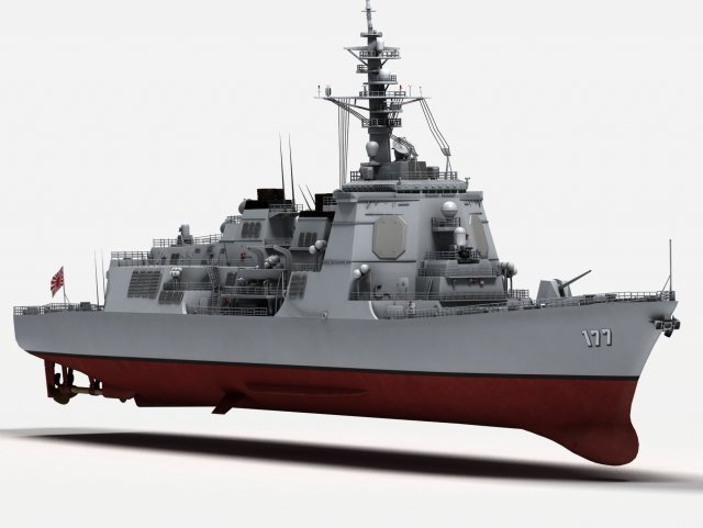 atago class destroyer 3D Model in Battleship 3DExport