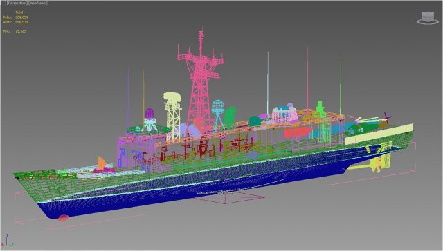 Uss fahrion ffg22 ohp class frigate Short Hull version 3D Model in ...