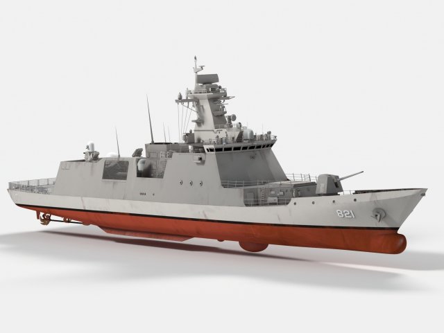 roks seoul ffg-821 daegu class frigate 3D Model in Battleship 3DExport