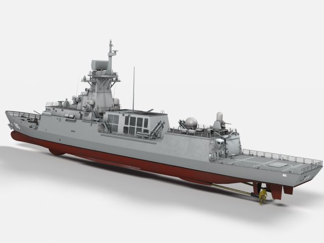 roks gangwon ffg-815 incheon class frigate 3D Model in Battleship 3DExport