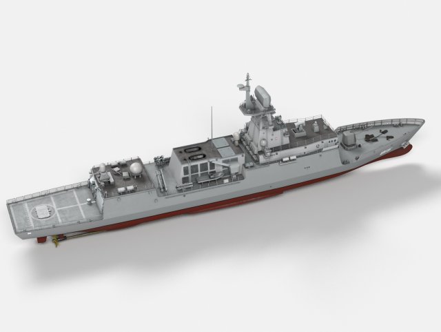 roks gangwon ffg-815 incheon class frigate 3D Model in Battleship 3DExport
