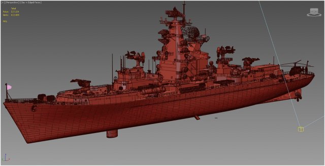 Admiral Zuzulya Kresta-1 class cruiser 3D Model in Battleship 3DExport