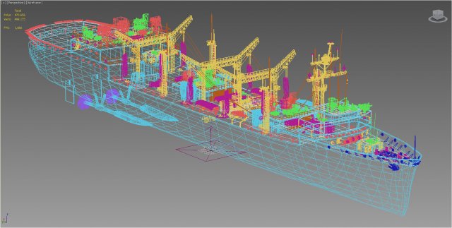 USS Milwaukee AOR-2 Wichita class ship 3D Model in Battleship 3DExport