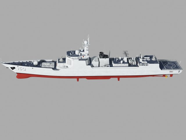 Xian 153 Type 052 C class Destroyer 3D Model in Battleship 3DExport