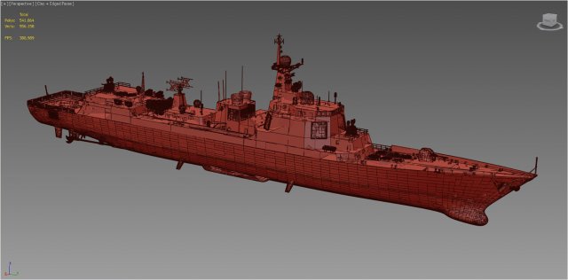 Xian 153 Type 052 C class Destroyer 3D Model in Battleship 3DExport