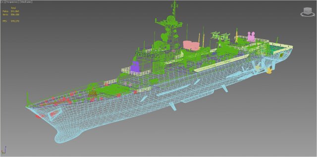 Xian 153 Type 052 C class Destroyer 3D Model in Battleship 3DExport