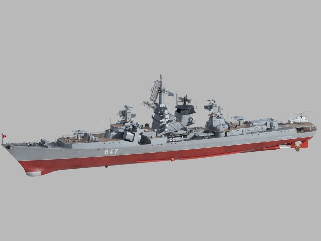 Admiral Isakov Kresta II class cruiser 3D Model in Battleship 3DExport